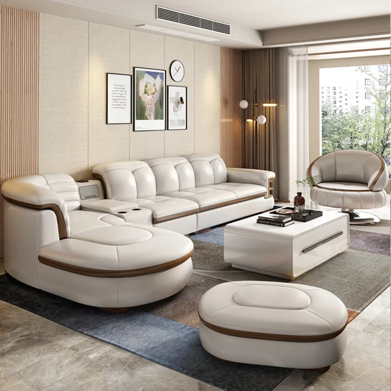 Relaxing-Designer-Modern-Sofa-Fancy-Genuine-Leather-Reclining-Corner ...