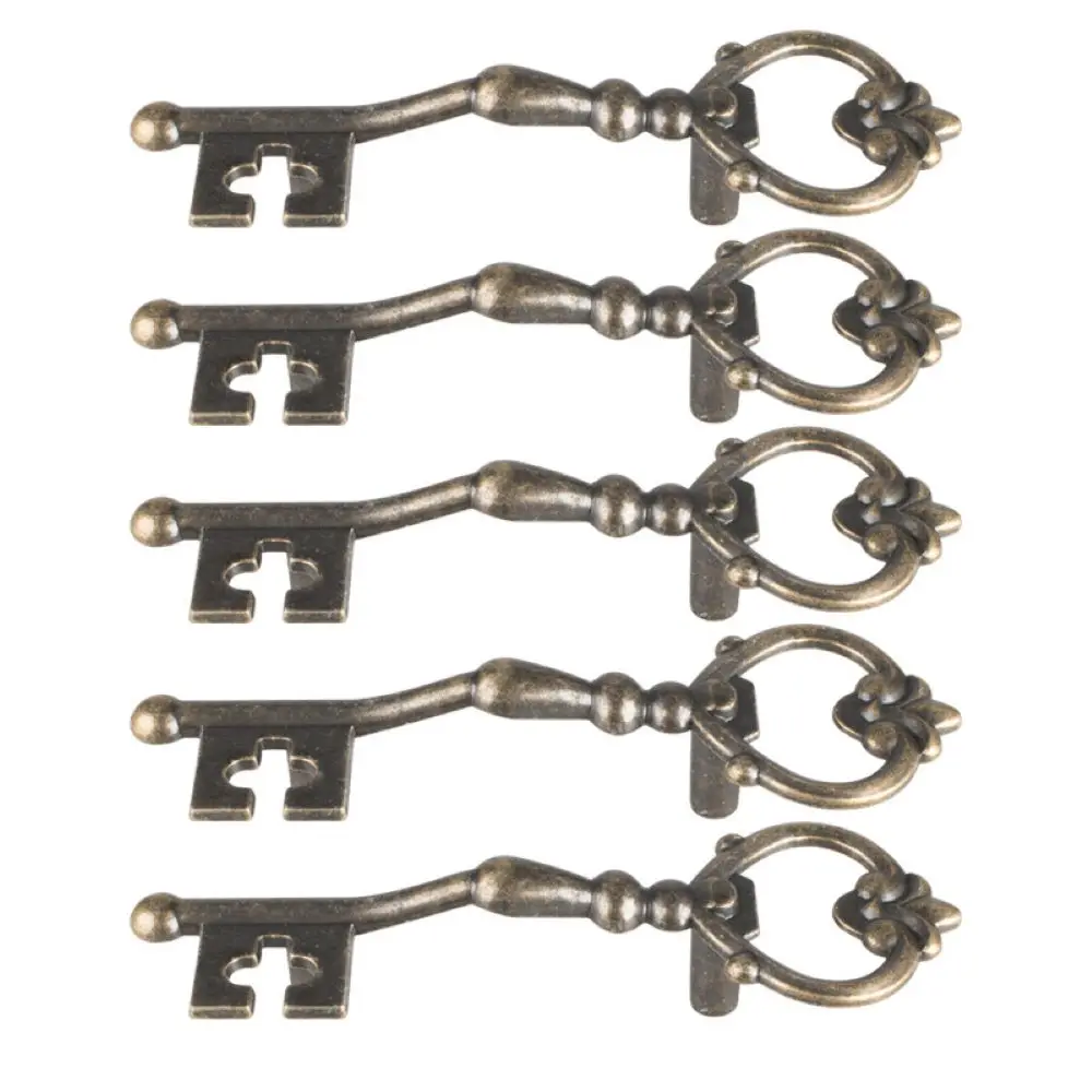 Antique-Key-Shape-Pull-Handles-5-3inch-134mm-Vintage-Bronze-Zinc-Alloy ...