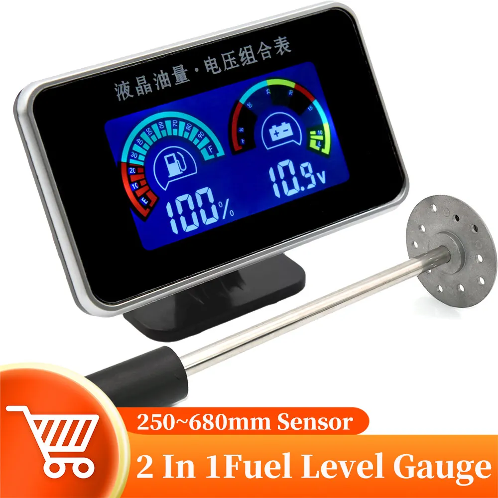 Universal-Fuel-Level-Gauge-Voltmeter-Fuel-Liquid-Level-Sensor-Fuel ...