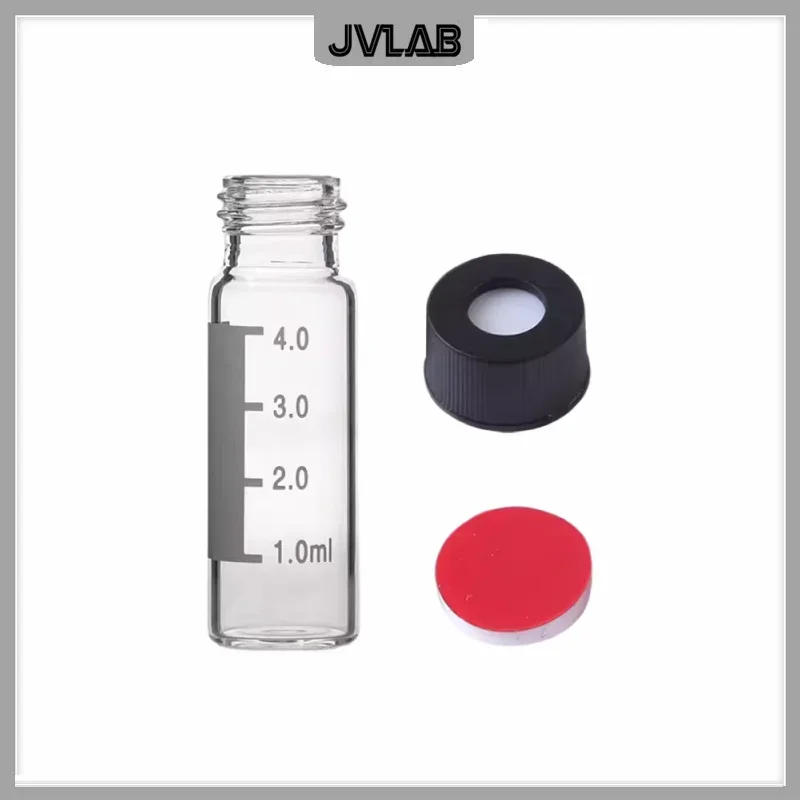 Transparent Chromatography Vial 4ml With Black Open-topped Cap 13mm ...