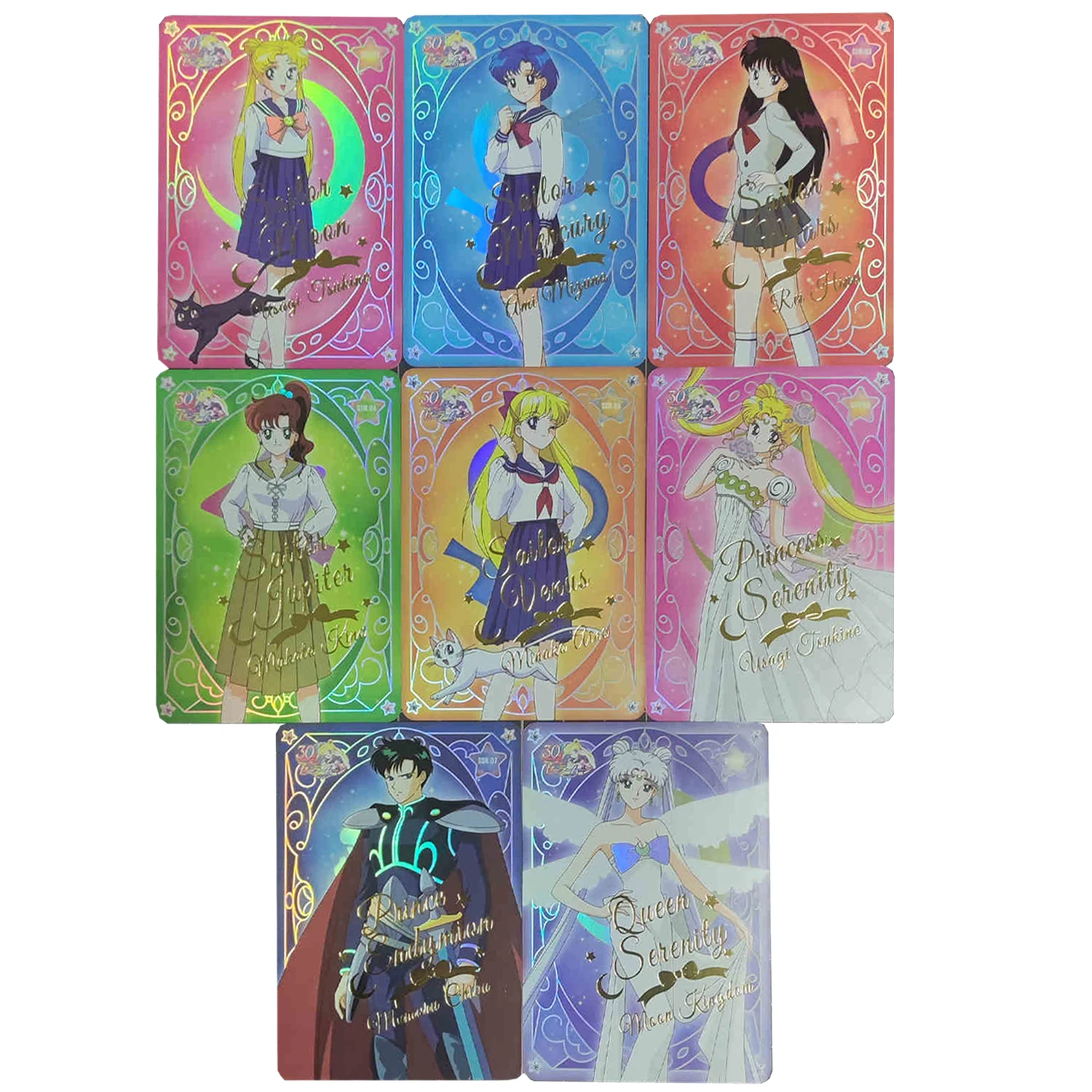 8Pcs/set Diy Self Made Tsukino Usagi Ssr Collection Card Hot Stamping ...
