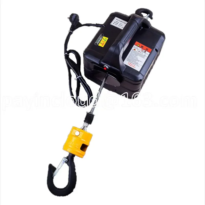 Portable-Electric-Hoist-Household-Portable-Crane-Hand-Winch-Pull-Block ...