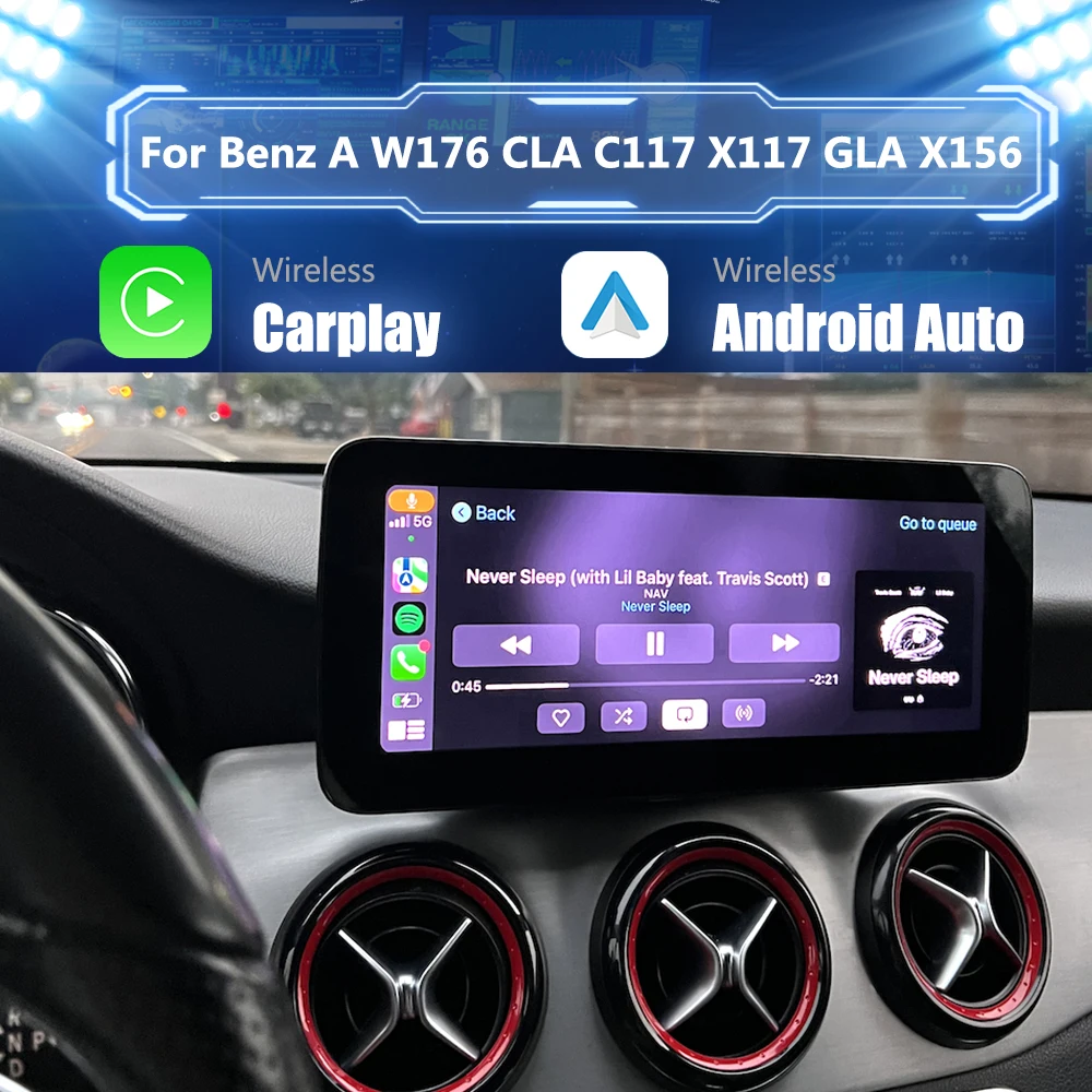 메르세데스 벤츠 A W176 CLA C117 X117 GLA X156 GPS 멀티미디어 안드로이드 오토 헤드 유닛 라디오 무선 ...