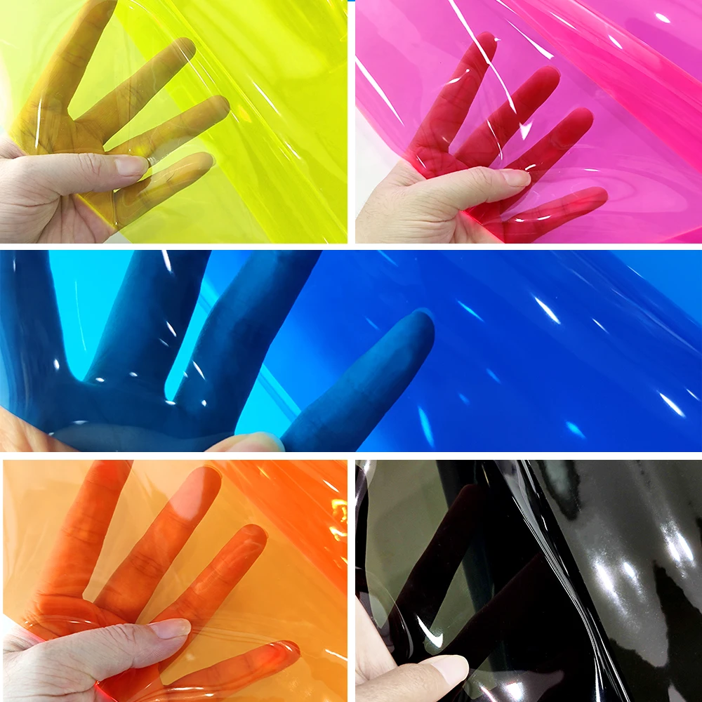 Transparent-Vinyl-0-5mm-Neon-Solid-Color-Waterproof-PVC-Fabric-Roll-for ...