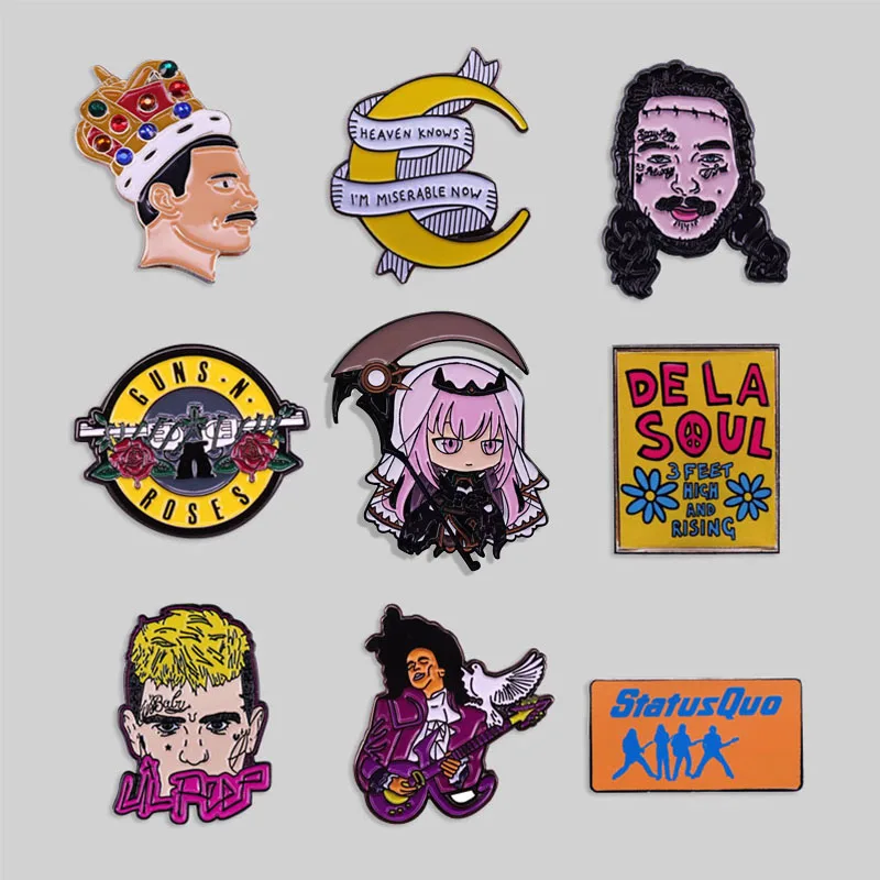 High-Quality-Rock-Music-Star-Enamel-Pin-Subversive-Punk-Music-Brooch ...