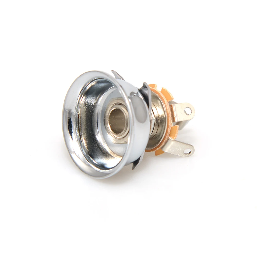 Guitar-Electro-Sockets-Jack-Plate-Holder-Chrome-Plated-Recessed-Jack ...