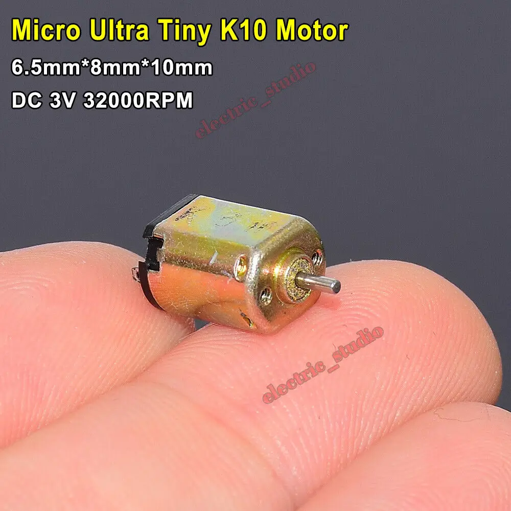 Mini K10 8mm*10mm Motor DC1.5V-3V 32000RPM High Speed Micro 10mm Solar Power DC Motor 1mm Shaft ...