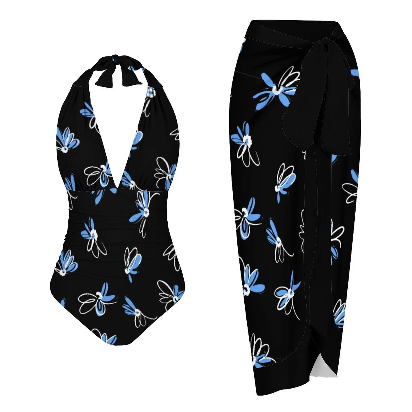 Traje-de-ba-o-de-una-pieza-para-mujer-ba-ador-Sexy-con-cuello-colgante ...