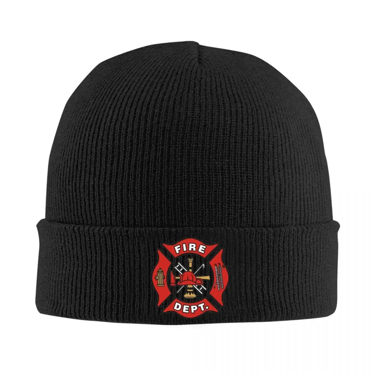Fire-Department-Logo-Firemen-Badge-Hat-Autumn-Winter-Skullies-Beanies ...