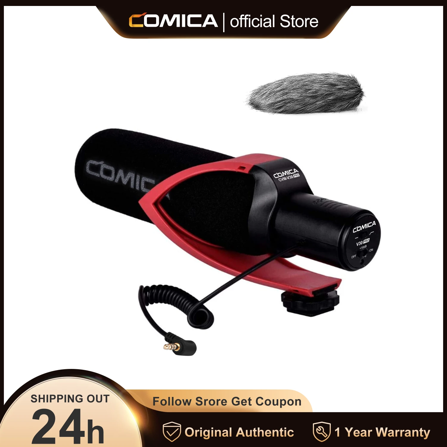 Comica-CVM-V30-PRO-Camera-Microphone-Super-Cardioid-Condenser-Shotgun ...