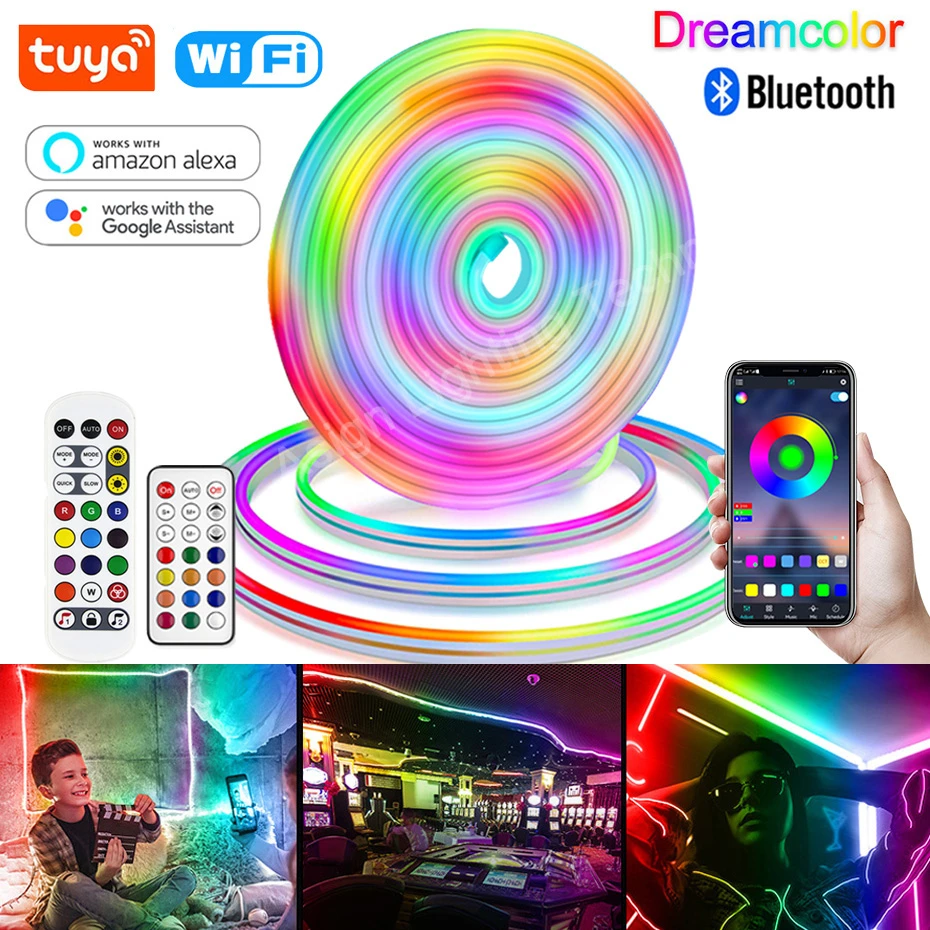 Led Neon Strip Light Dreamcolor | Neon Led Strip Waterproof Rgb - Smart ...