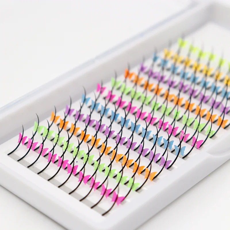 Mixed-Color-Heart-Stars-Eyelash-Extensions-Shiny-Color-Decorative-False ...