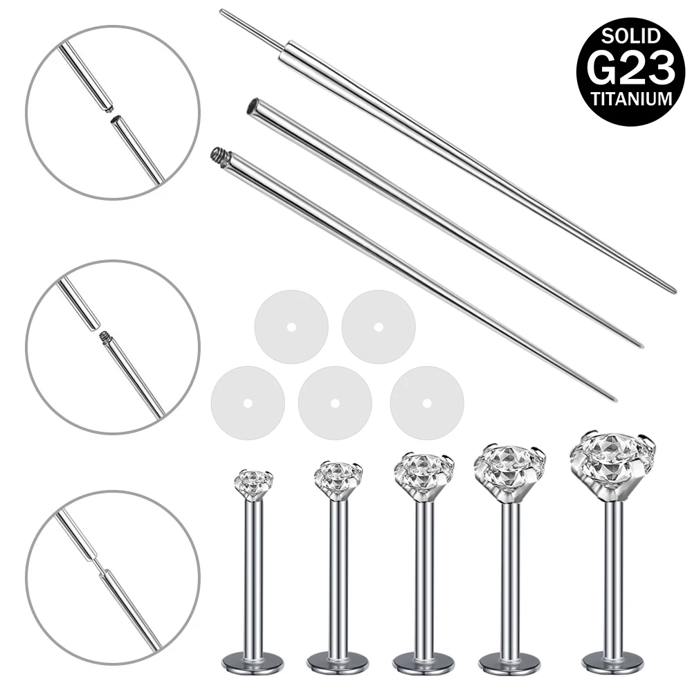 AOEDEJ-14-16-18G-G23-Titanium-Piercing-Pin-Taper-Body-Piercings-Taper ...