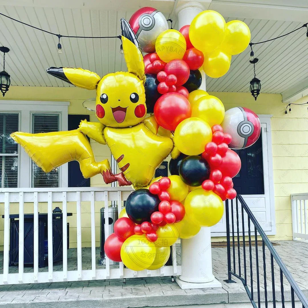 1set-Cartoon-Pokemon-Pikachu-Theme-Foil-Balloons-Set-Red-Yellow-Latex ...