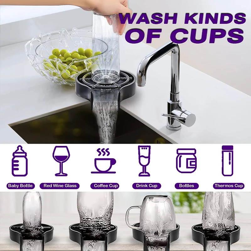 High-Pressure-Cup-Washer-Automatic-Faucet-Glass-Rinser-Bottle-Beer-Milk ...