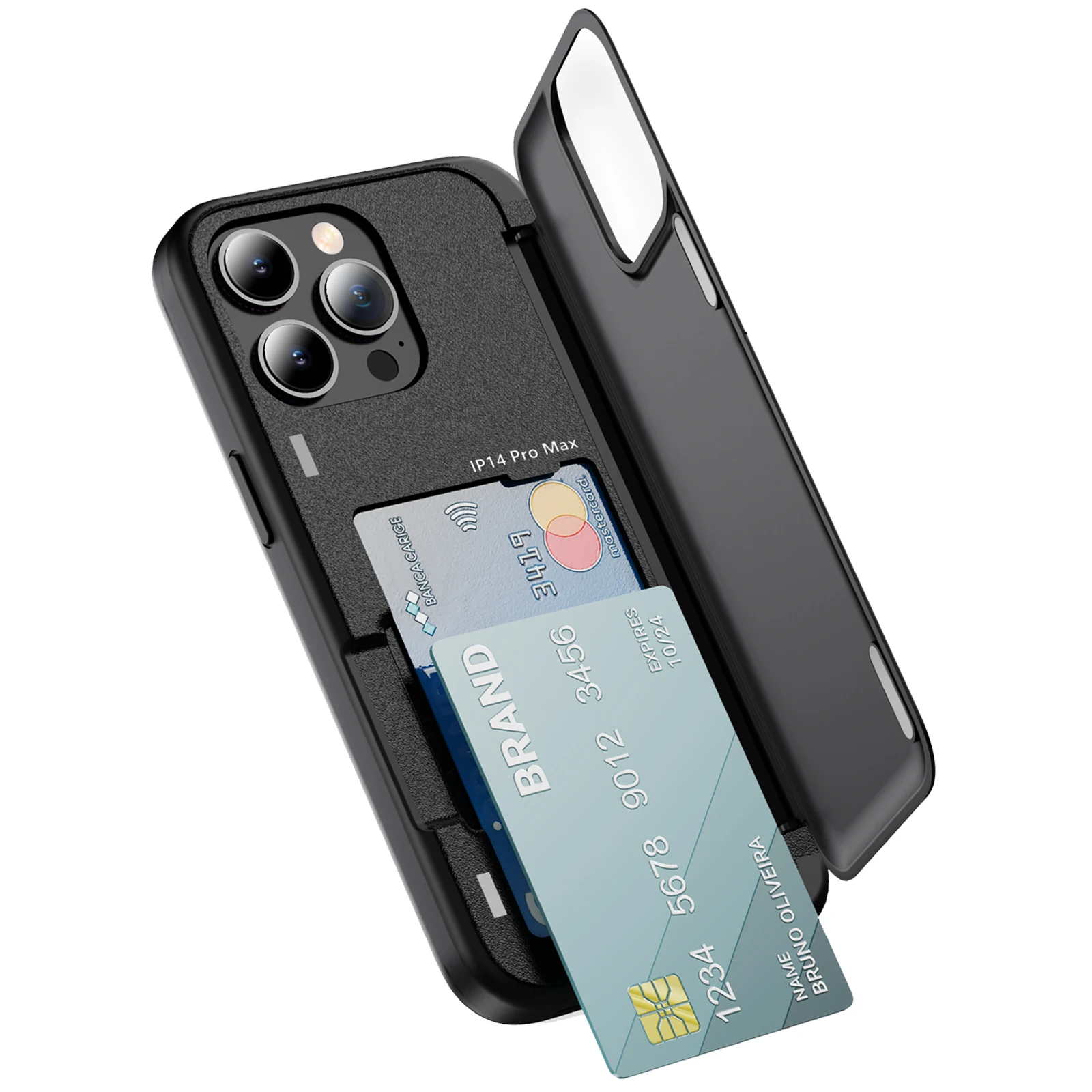 Shockproof Flip Hidden Card Holder Wallet Case for iPhone 15 Pro Max ...