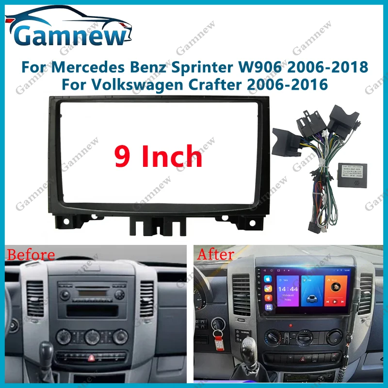 9 Inch Car Frame Fascia Adapter Android Radio Dash Fitting Panel Kit ...