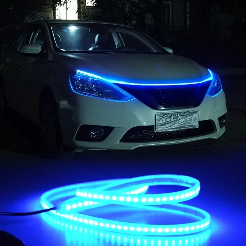 LED-Car-Hood-Atmosphere-Lght-Strip-Waterproof-Auto-Exterior-Decoration ...
