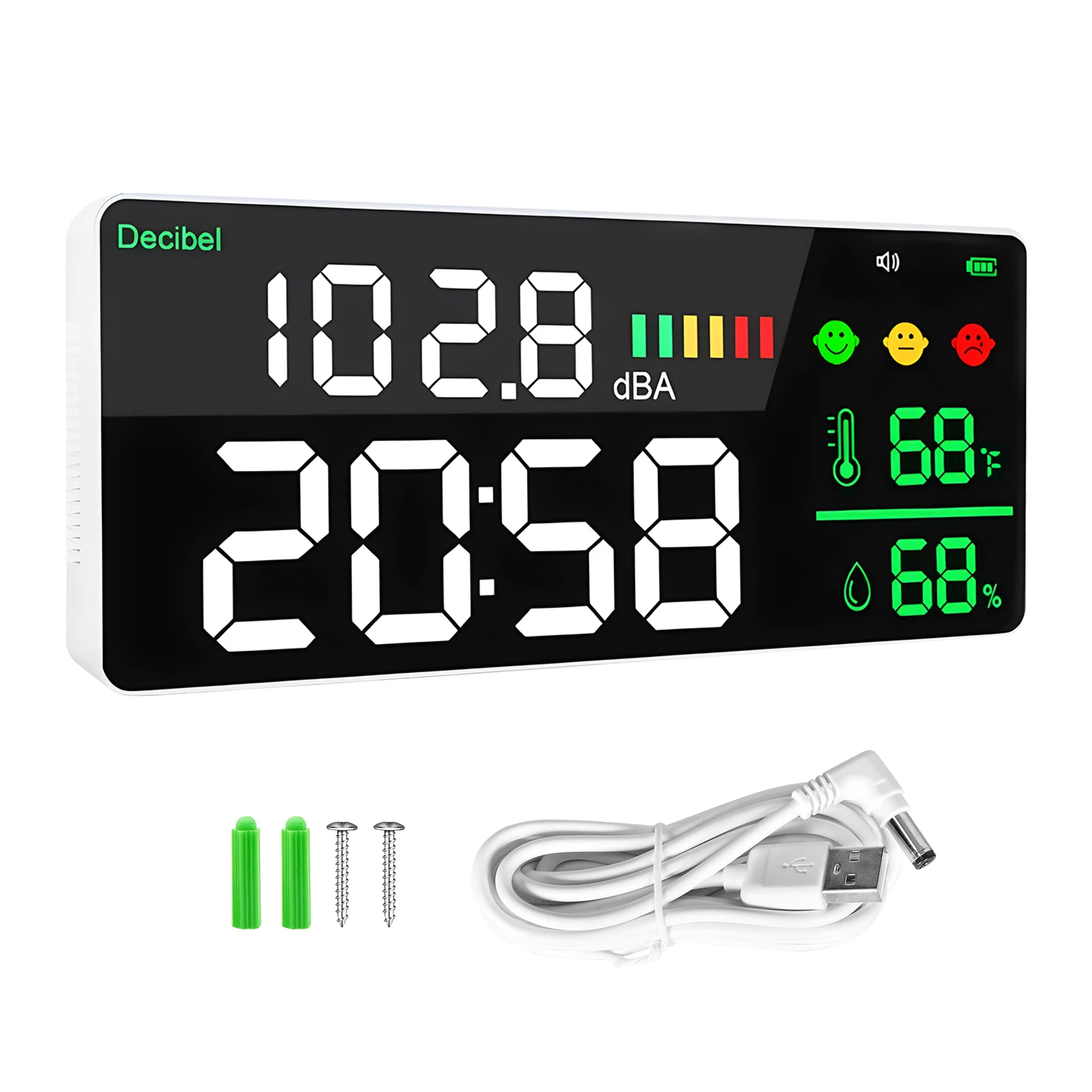 Household-Wall-Mounted-Clock-Rechargeable-Clock-Built-in-Lithium ...