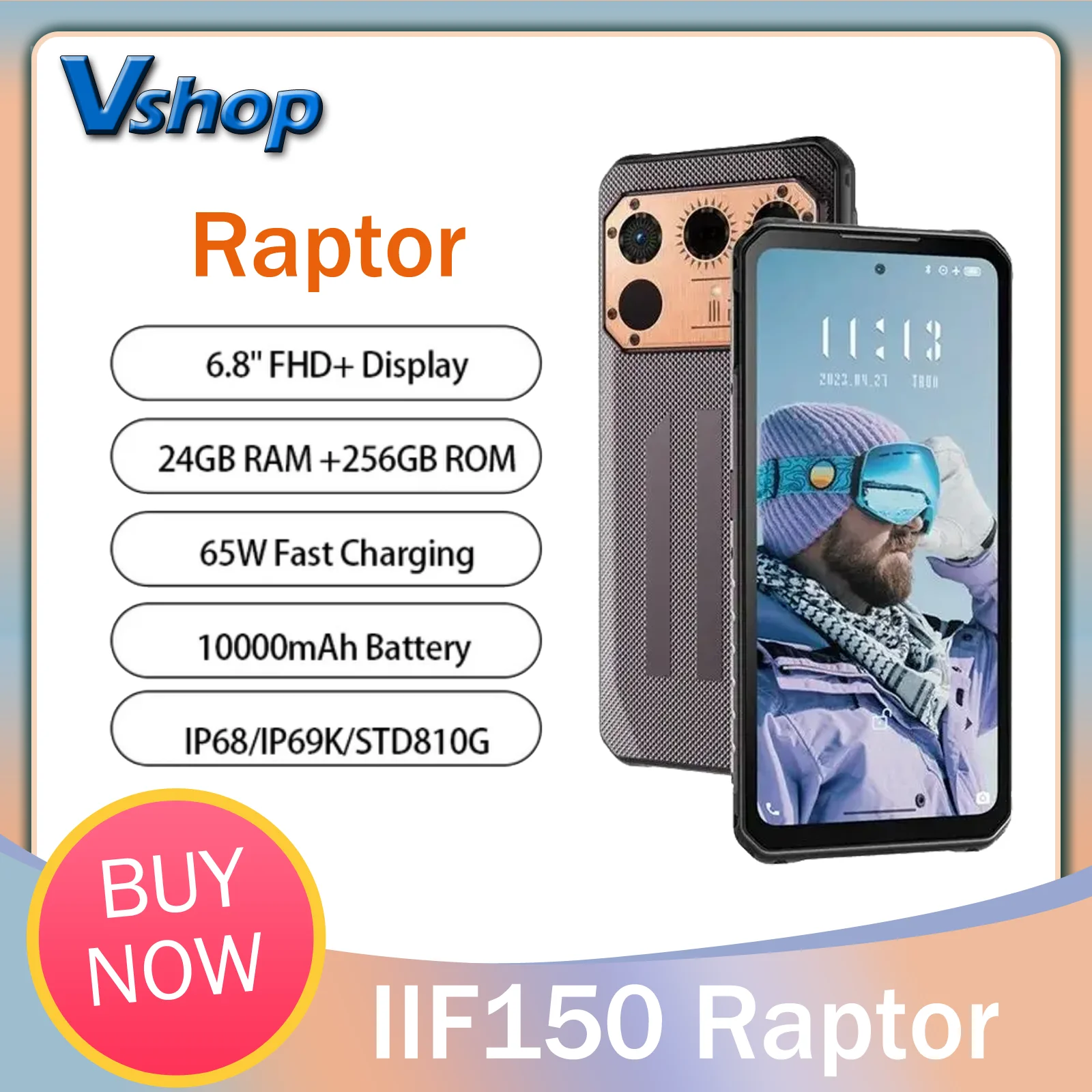 IIIF150-Raptor-Rugged-Smartphone-12GB-256GB-6-8-Android-13-0-108MP ...