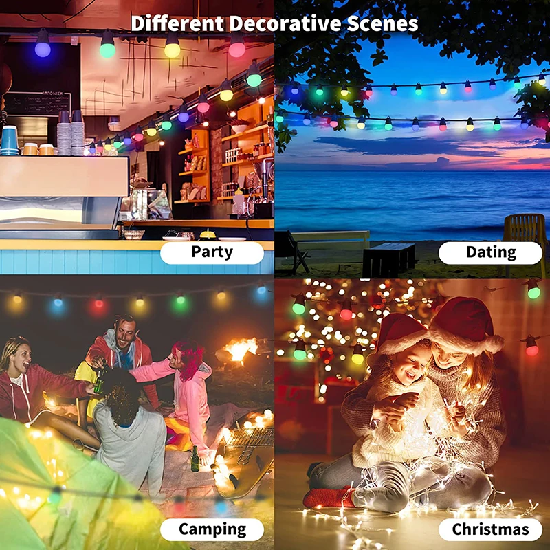 Smart-Outdoor-LED-String-Lights-Bluetooth-RGB-G40-Globe-Bulbs-Patio ...