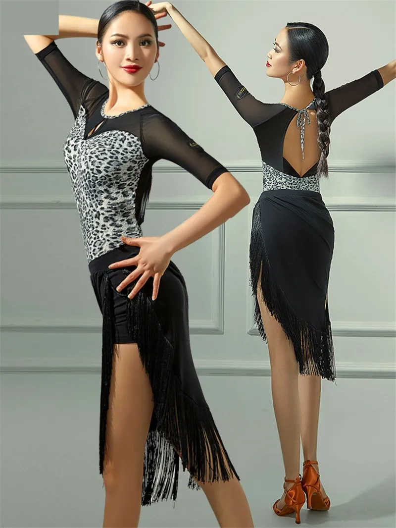 Latin-Dance-Dress-Adult-Leopard-Print-Female-Sexy-Women-Latin-Costumes ...