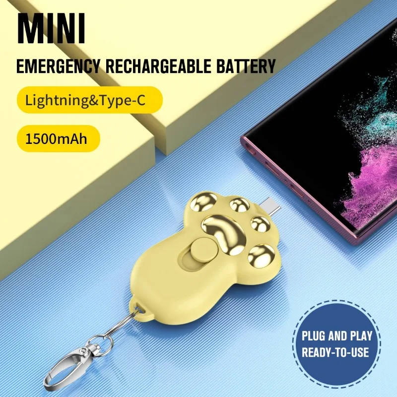 1500mAh-Mini-Emergency-Pocket-Power-Bank-Cute-Pet-Cat-Claw-Portable ...