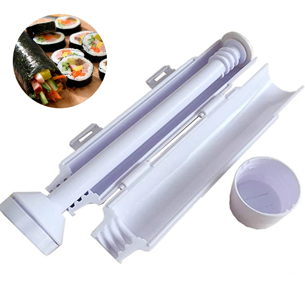 Quick Sushi Maker DIY Sushi Making Machine Bazooka Japanese Rolled Rice ...