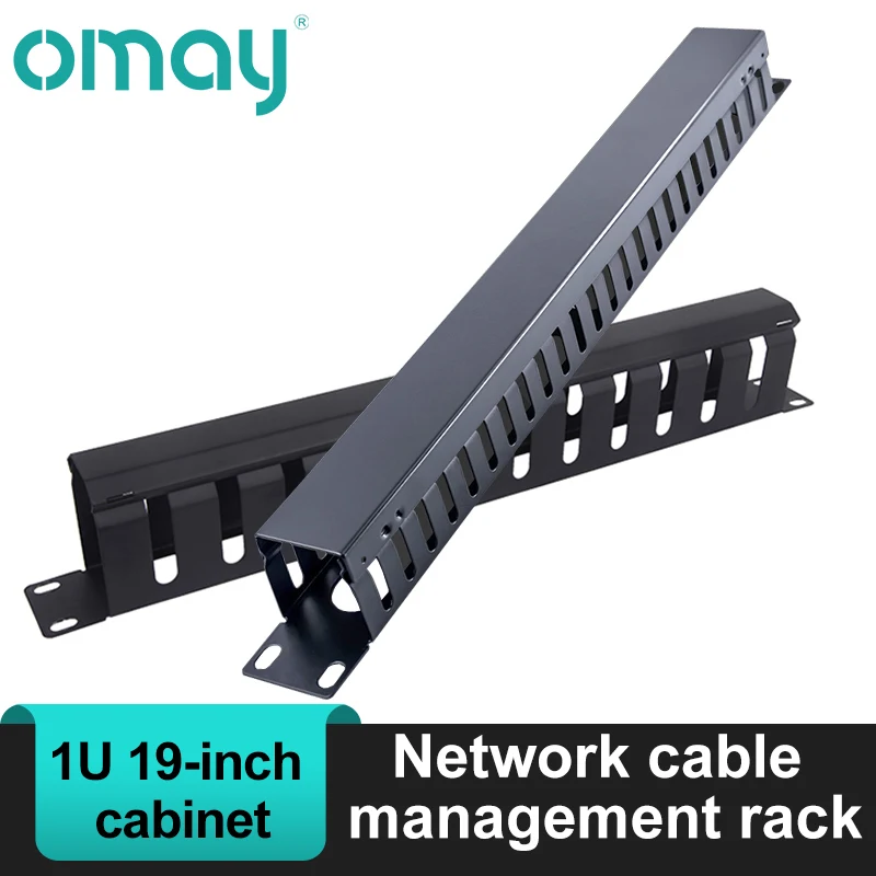 1U Cable Management Horizontal Mount 19 inch Server Rack , 12/24 Slot ...