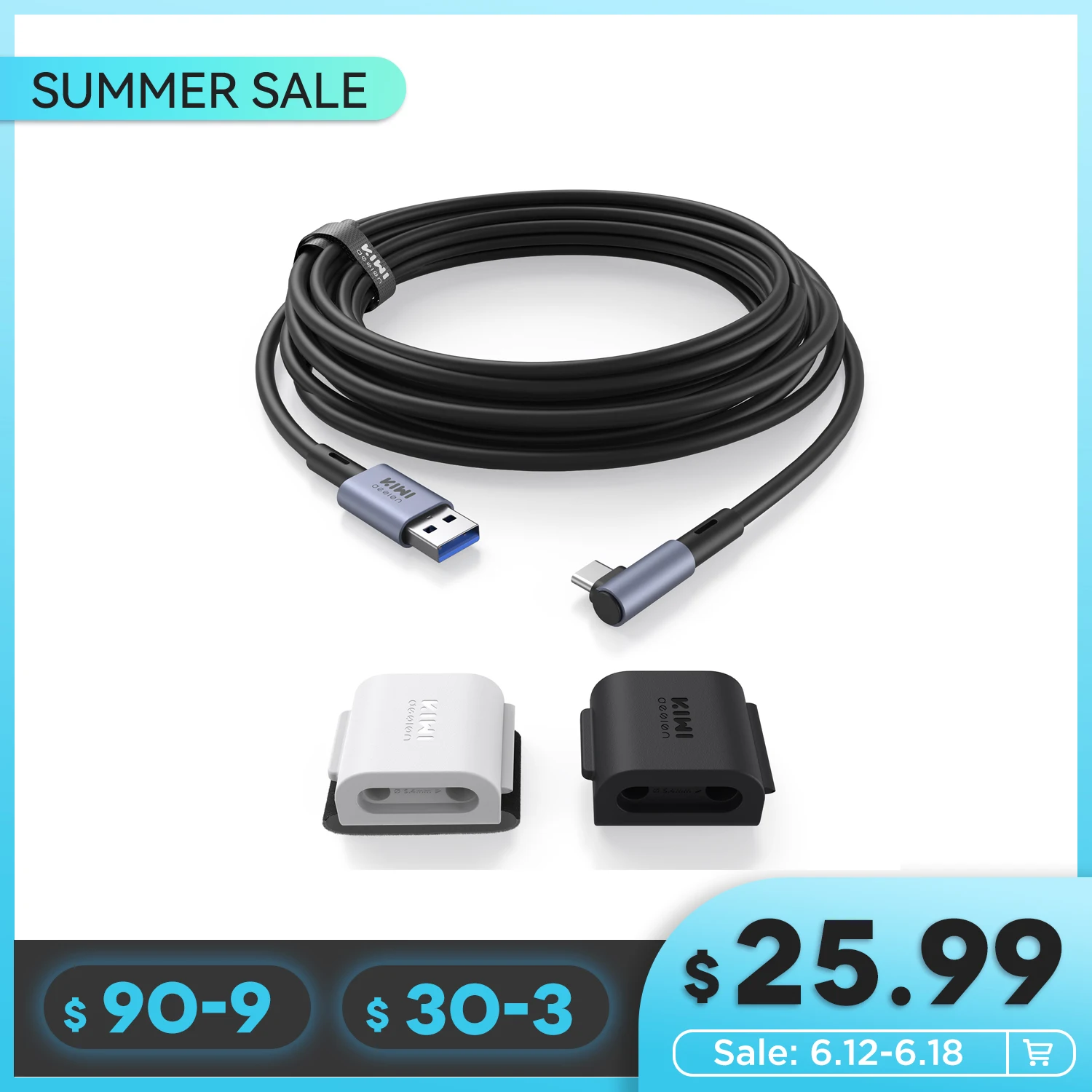 KIWI Design Cabo USB 3.0 para Tipo C Link para Oculus Quest 2 ...