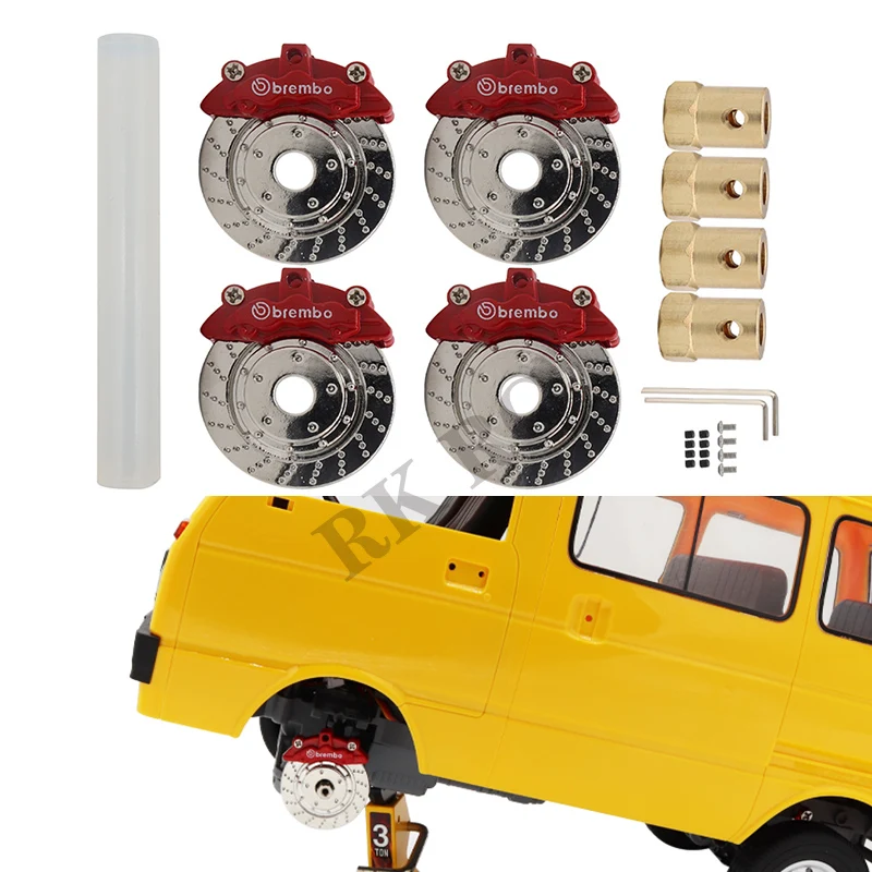 4PCS-Metal-Brake-Disc-Caliper-Tire-Modification-for-WPL-D12-MN99-MN90 ...