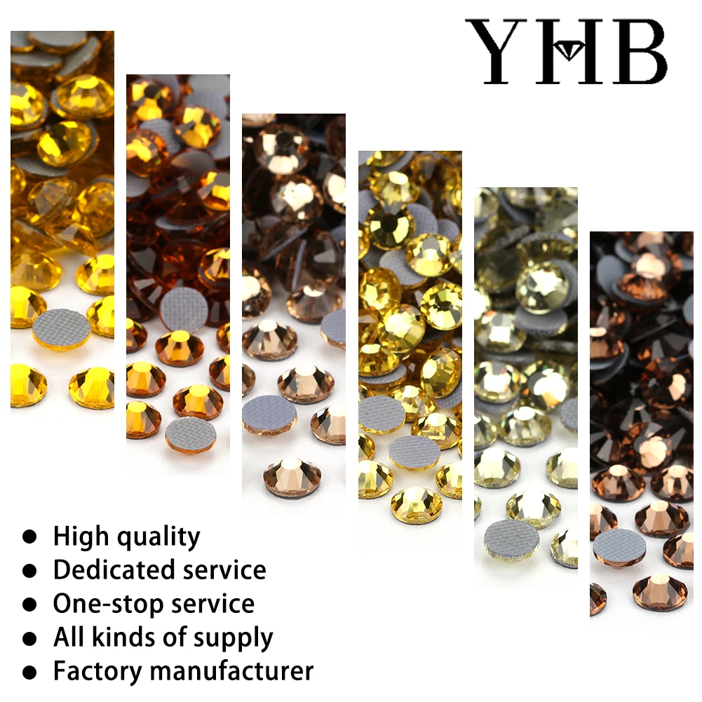Yhb Ss4-ss40 High Quality Yellow Flatback Hotfix Rhinestones For Shoes ...