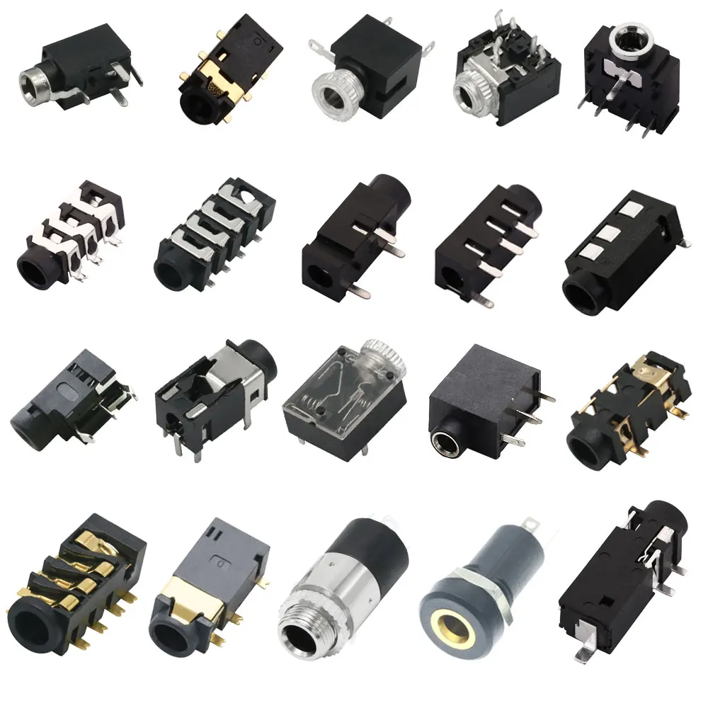 2-5MM-3-5MM-Audio-Jack-Female-Connector-Through-Holes-PCB-DIP-SMD ...