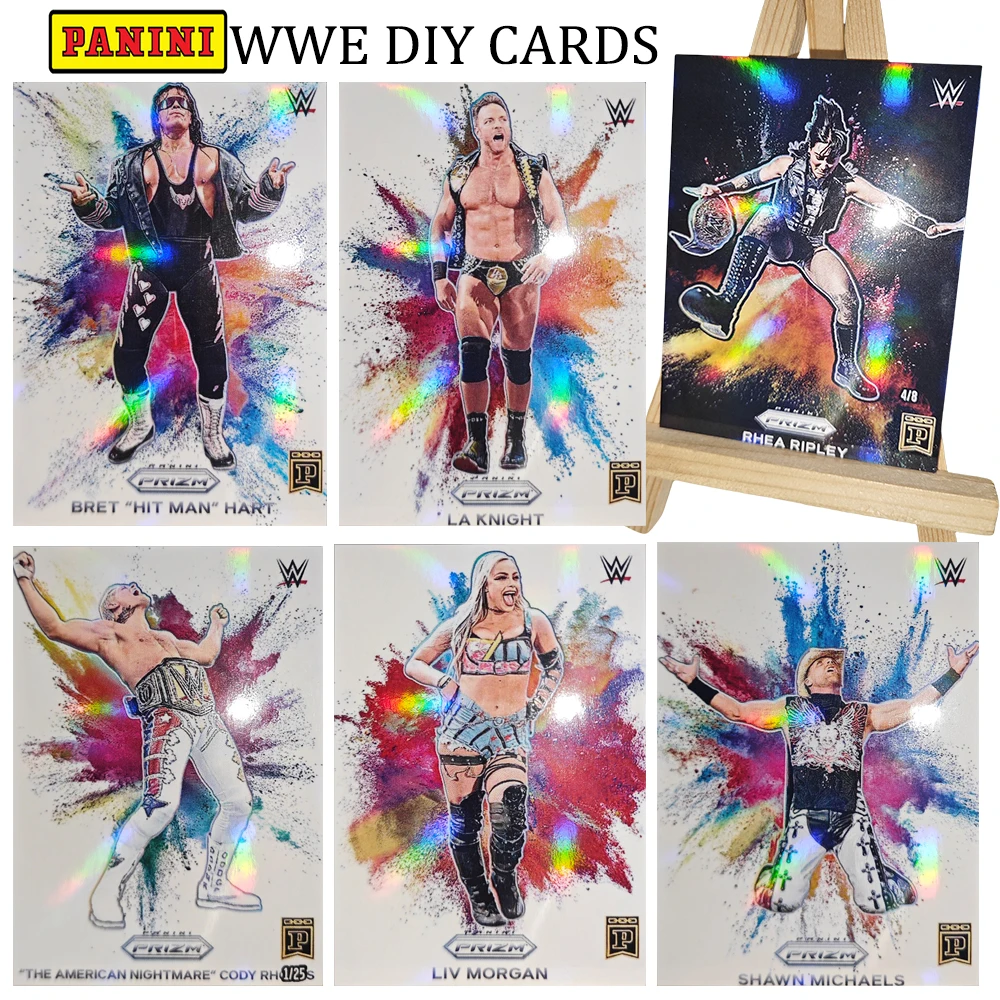 Panini WWE Collectible cards DIY 9PCS/SET Roman reigns rhea ripley jade ...