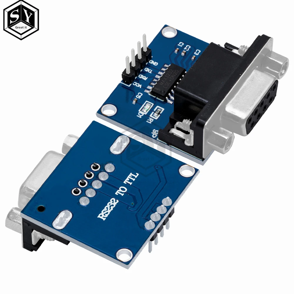 1PCS-MAX3232-RS232-to-TTL-Serial-Port-Converter-Module-DB9-Connector ...