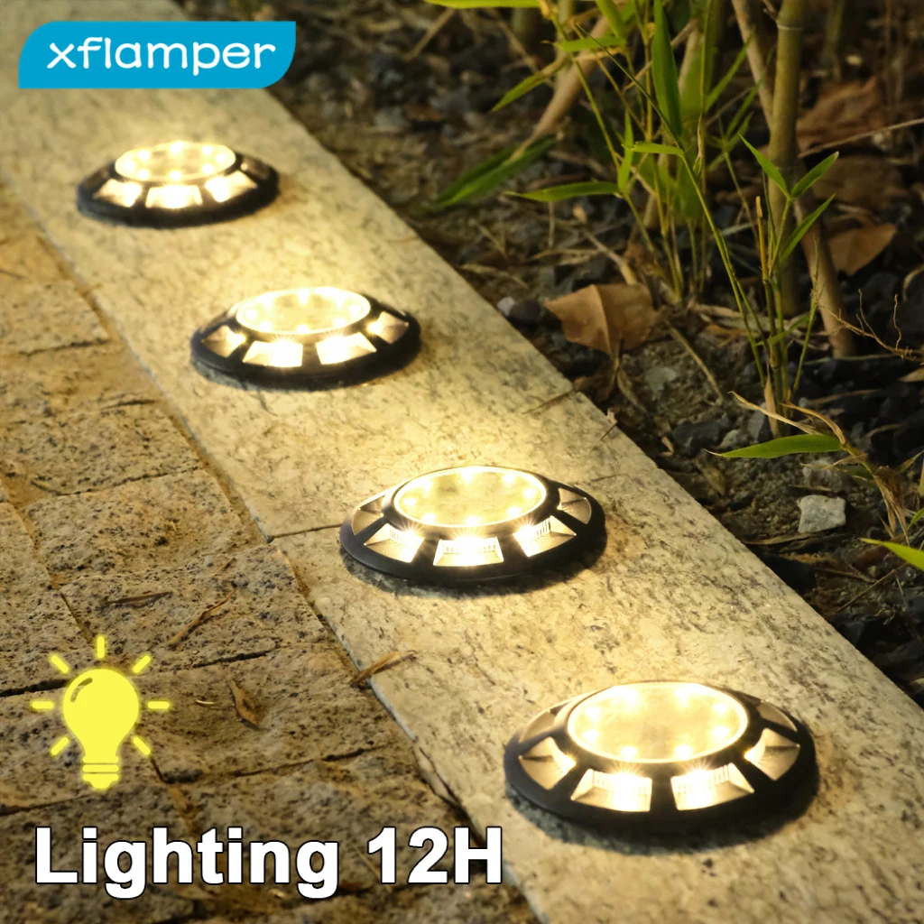 야외 태양광 지상 조명 16led 정원 지하 마당 잔디 통로 풍경 장식 Ip65 방수 4 개입 Aliexpress