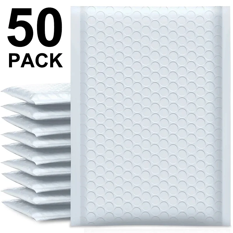 50pcs White Bubble Envelopes Waterproof Mailers Shipping Envelope Bag ...