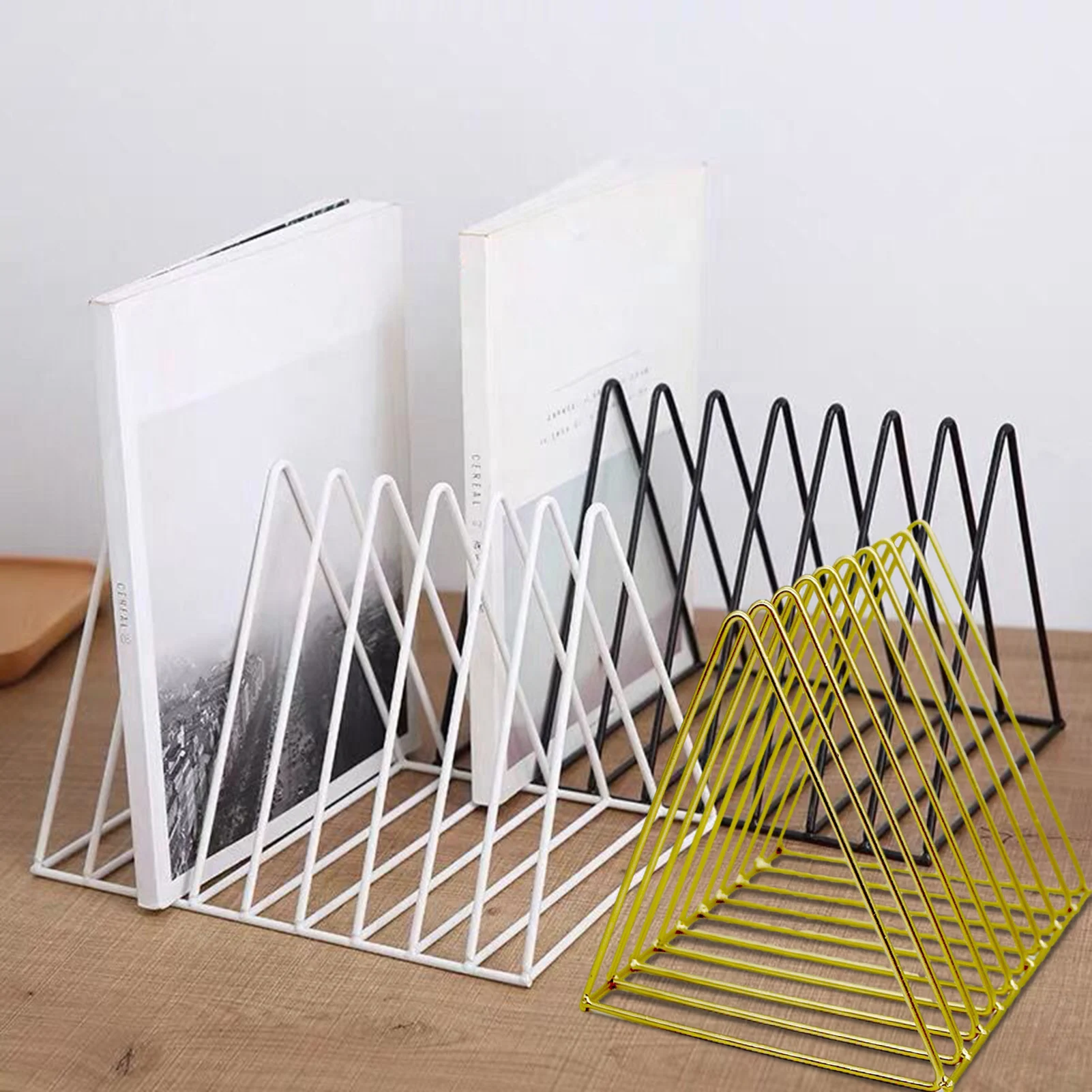 Vinyl-Record-Rack-Triangle-Book-Magzine-Holder-Record-Collection ...