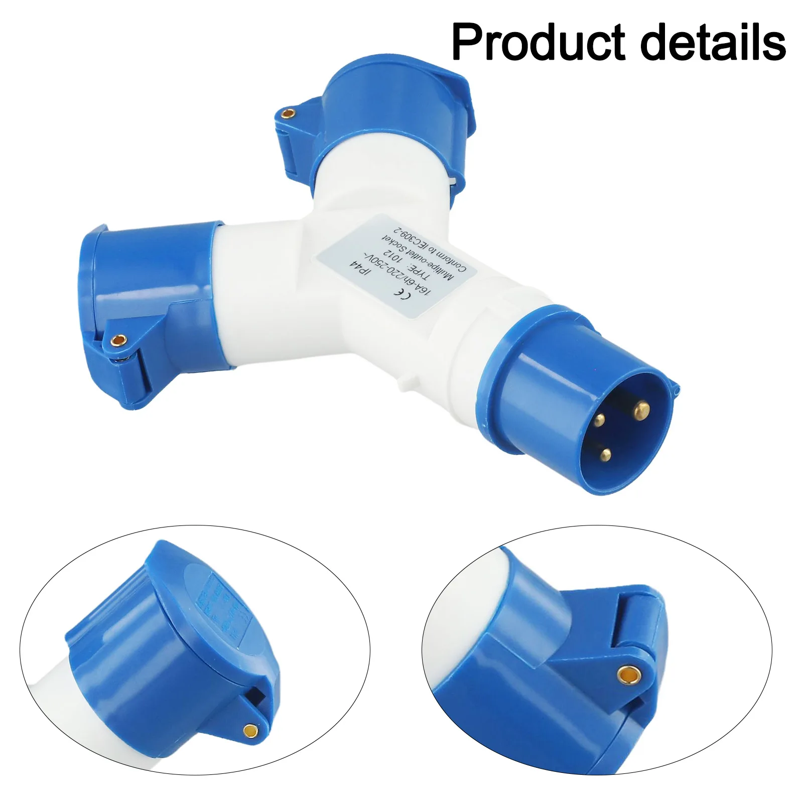 Flame-Retardant-2-Way-Splitter-16A-32A-220v-3-Pin-Industrial-Field-Plug ...