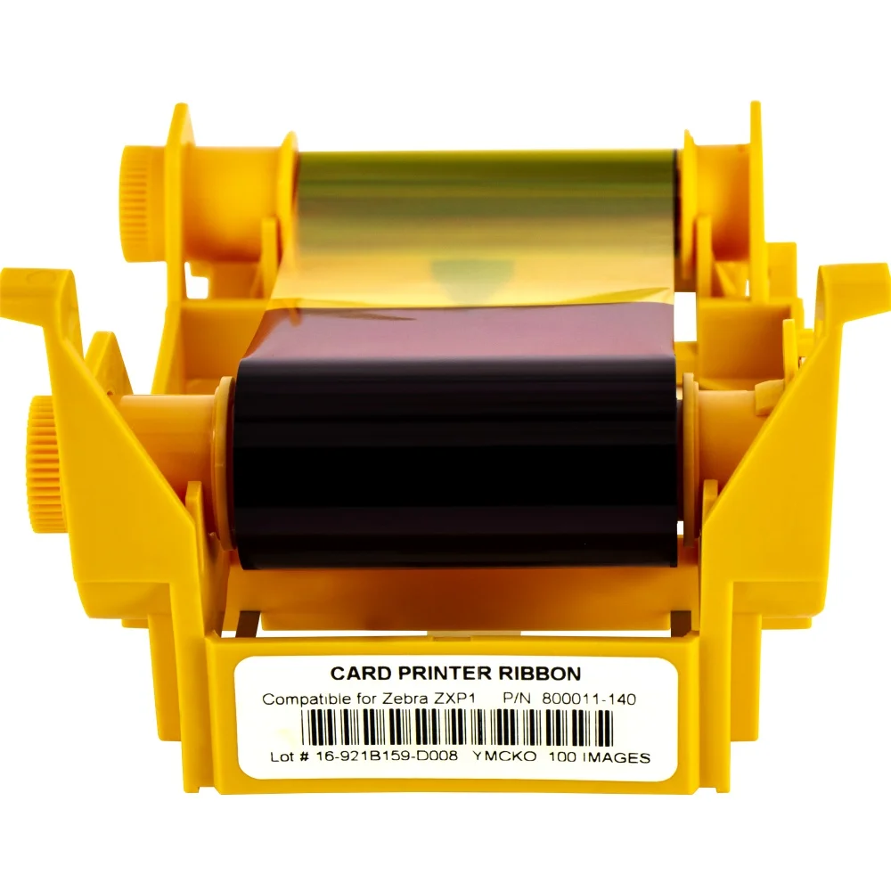 compatible Ribbon Zebra ZXP1 800011-140 YMCKO 100prints For Zebra ZXP1 ...
