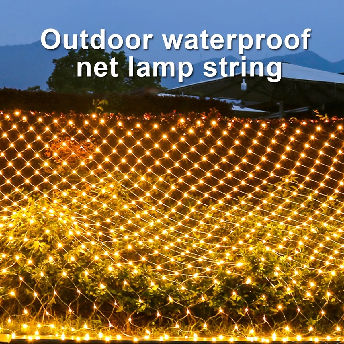 Solar-Powered-Net-Mesh-Fairy-Lights-with-Remote-Waterproof-Garland-with ...