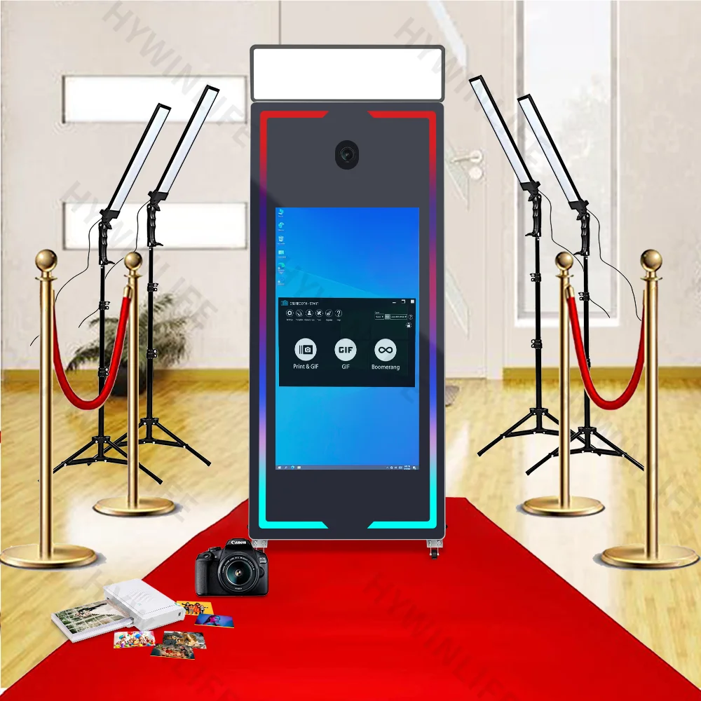 Portable-Touch-Screen-Magic-Mirror-Photo-Booth-Machine-with-Tripod ...