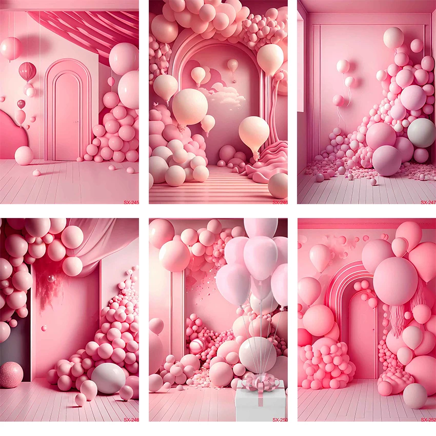 Pink-Ballon-Party-Backdrop-Pink-Photography-Background-Glamour-Girl ...