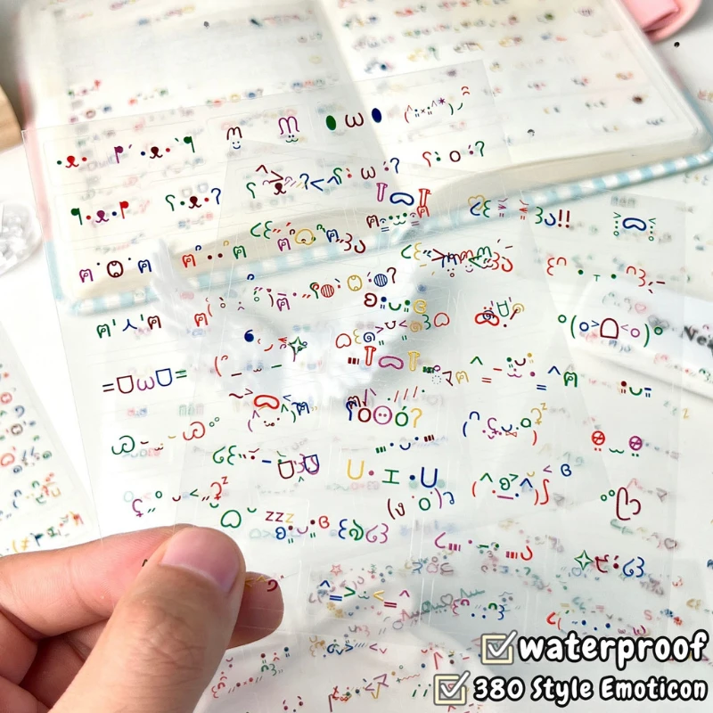 10Pcs Colorful Emoticon Stickers Cute Symbols Scrapbooking Decorative ...