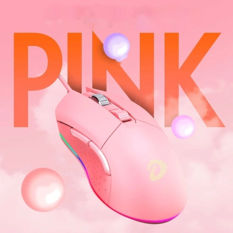 Dareu-Mouse-Em912-Wired-Game-Girls-Pink-Game-Suitable-For-The-Operation ...