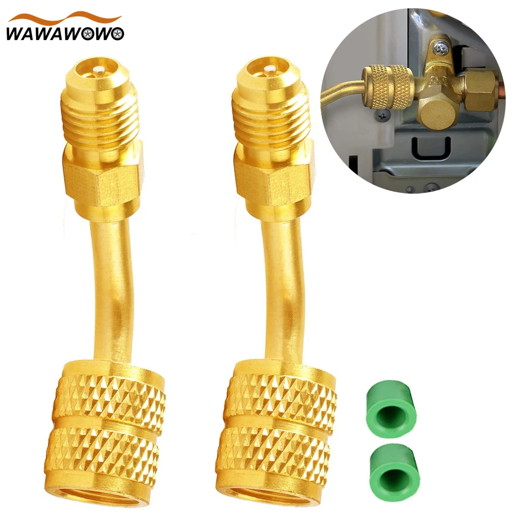 R410a-Charging-Vacuum-Port-Adapter-Brass-Converter-with-Thimble-Mini ...