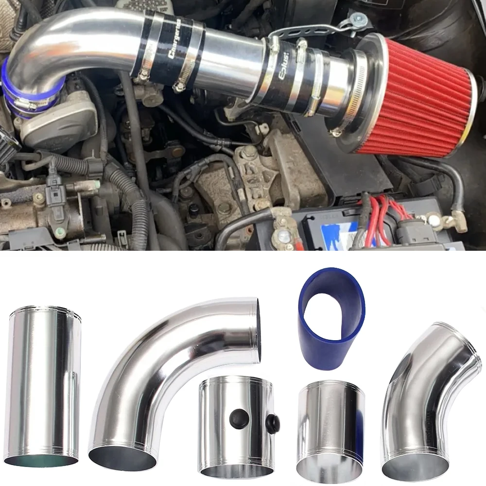 3-76mm-Universal-Air-Intake-Pipe-Aluminum-alloy-intake-pipe-Kit-Turbo ...