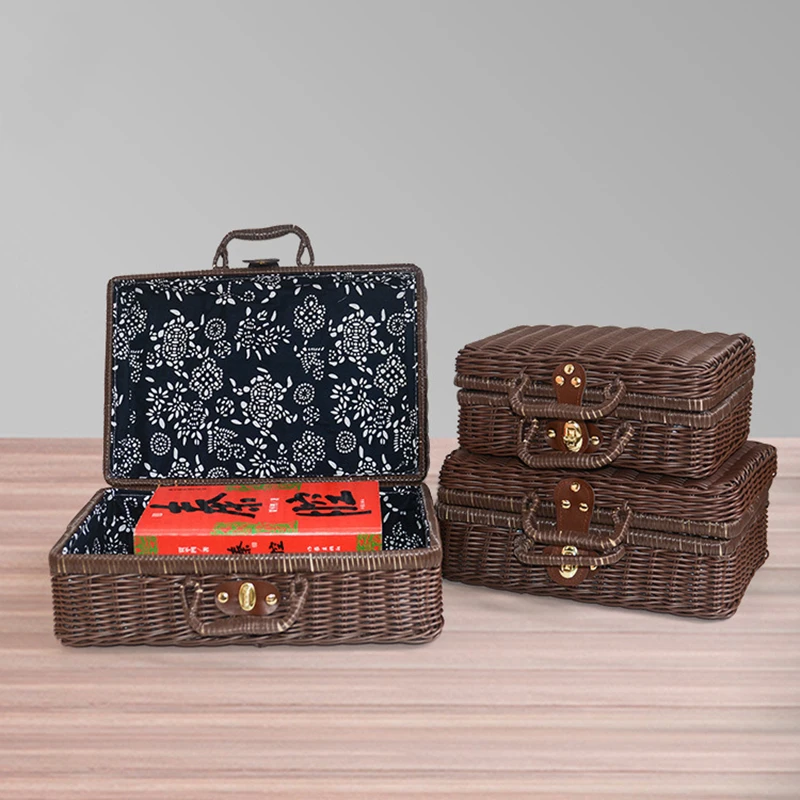 Vintage-Rattan-Woven-Holder-Suitcase-Sundries-Box-Cute-Wedding-Gift-Box ...