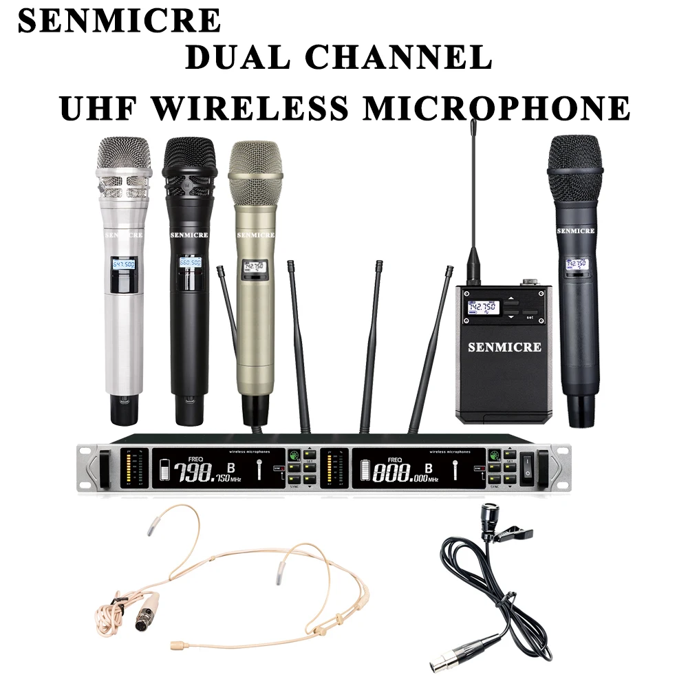 AT180-Profession-Wireless-Vocal-Microphone-Dual-Channel-UHF-Wireless ...
