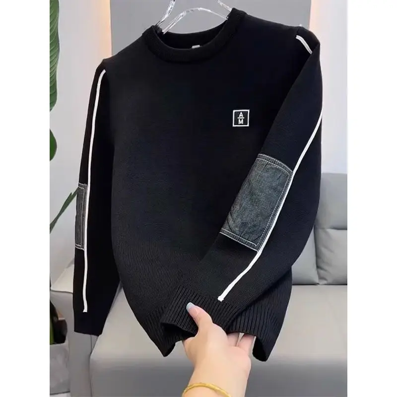 2024 Men's Autumn and Winter New Round Neck Pullover Long Sleeved ...